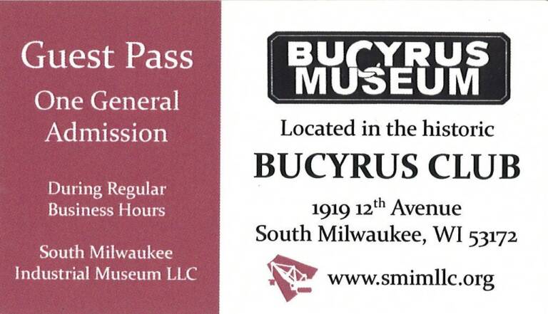 Guest Pass - Bucyrus Museum